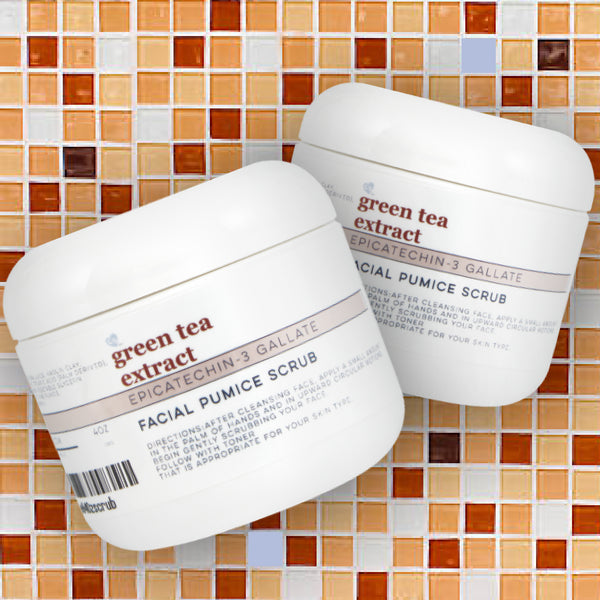 Green Tea Extract Hyaluronic Acid | Facial Pumice Scrub - Candee Skin